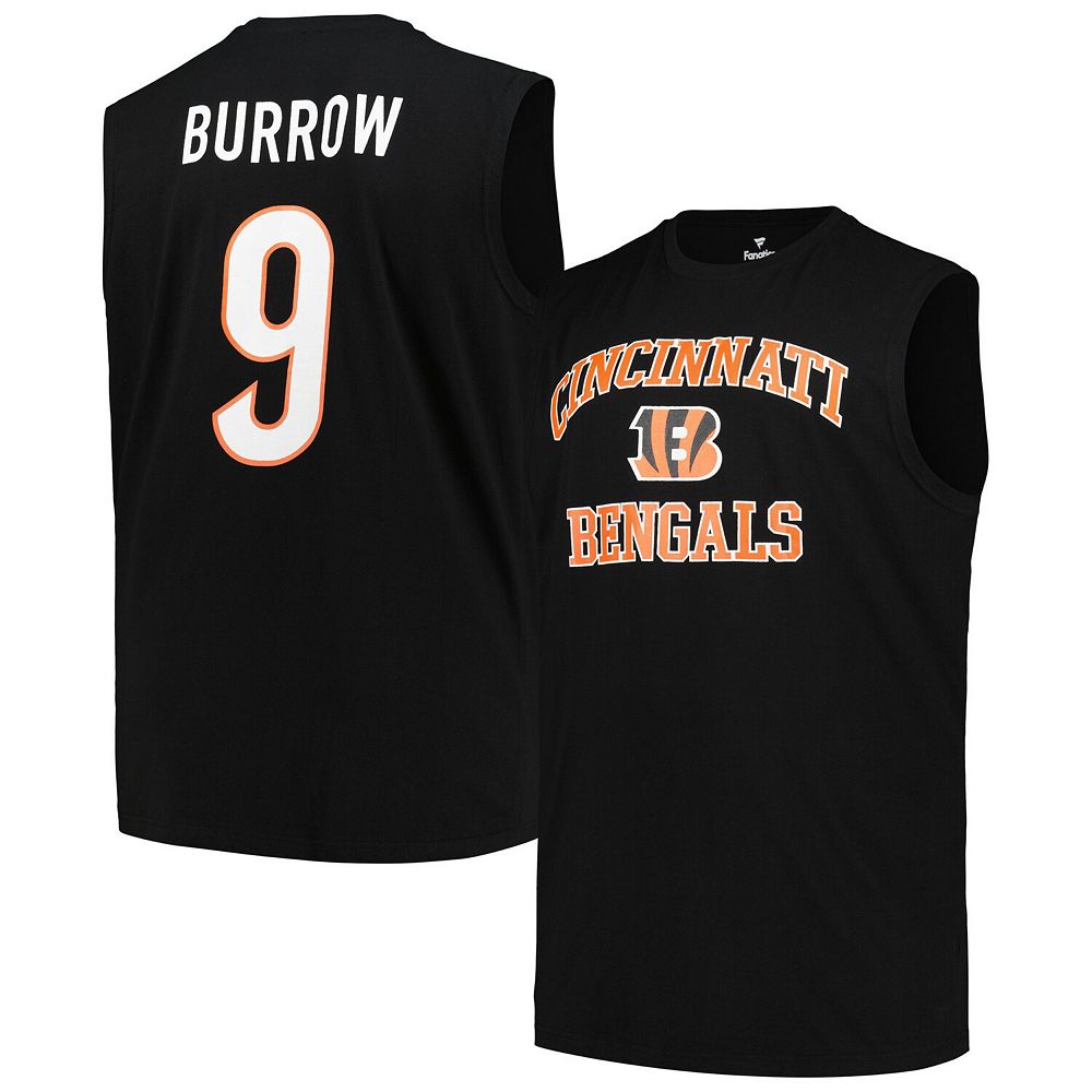 Men's Fanatics Branded Joe Burrow Black Cincinnati Bengals Big & Tall ...