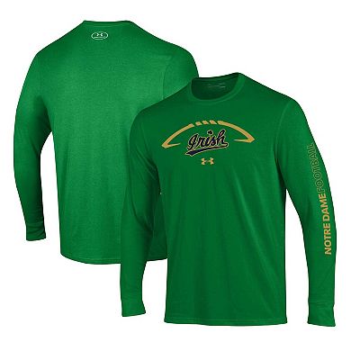 Men's Under Armour Kelly Green Notre Dame Fighting Irish Football Icon ...