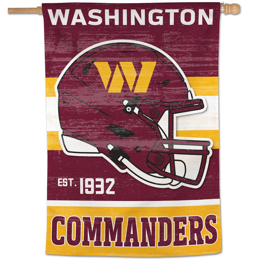 "WinCraft Washington Commanders 28"" x 40"" Retro Single-Sided Vertical ...