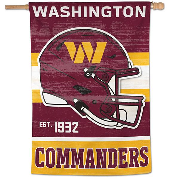 "WinCraft Washington Commanders 28"" x 40"" Retro Single-Sided Vertical ...