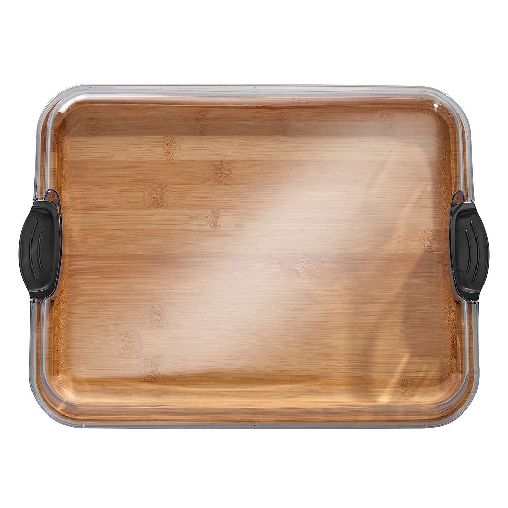 Farberware® Build-a-Board Bamboo Charcuterie Board with Locking Plastic Lid