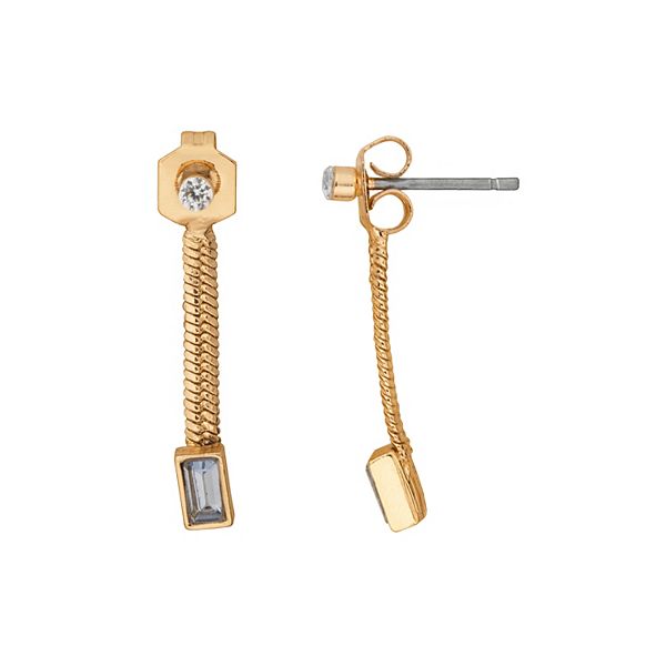 LC Lauren Conrad Gold Tone Rope Chain Drop Earrings LC Lauren Conrad Gold Tone Rope Chain Drop Earrings