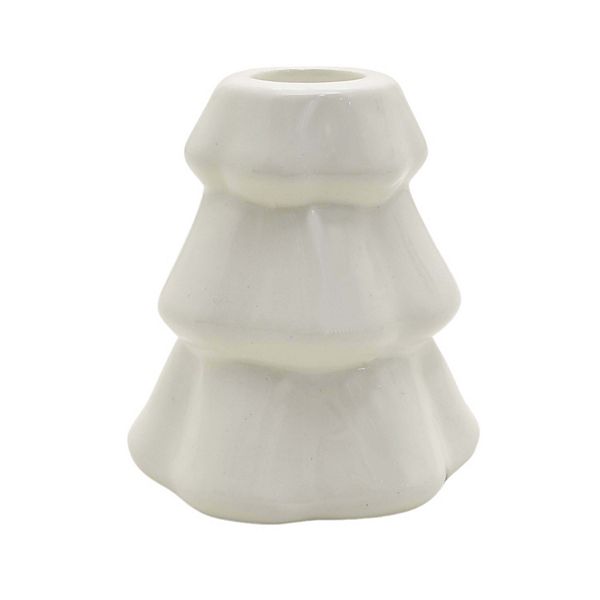 St. Nicholas Square® White Tree Taper Candle Holder