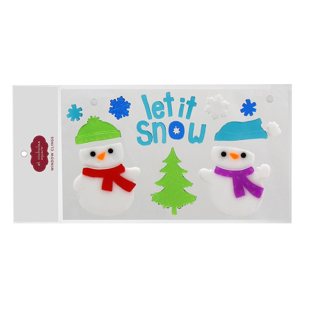 St. Nicholas Square® Let It Snow Snowman Window Clings