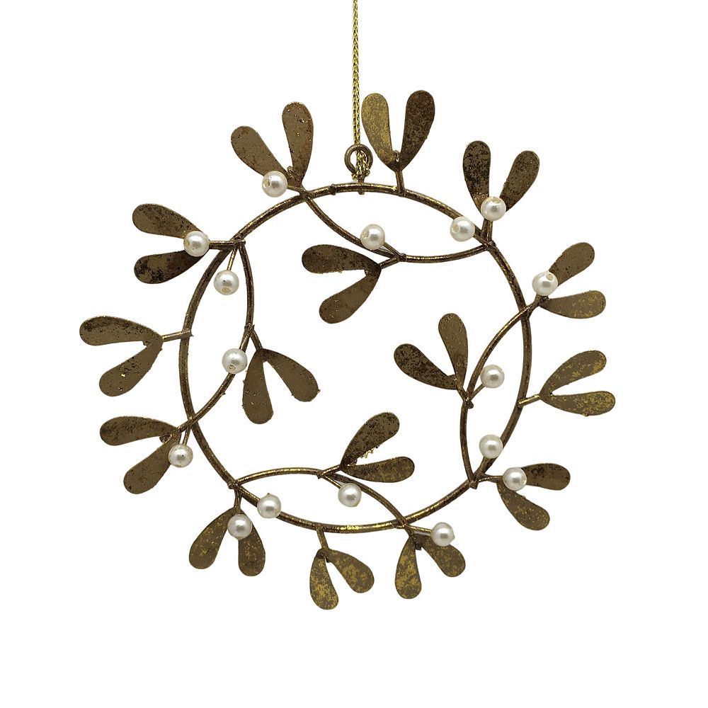 St. Nicholas Square® Gold Foil Metal Wreath Ornament