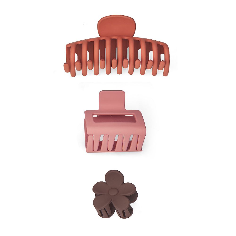 Ella Shea 3-pk Matte Finish Hair Clip Set