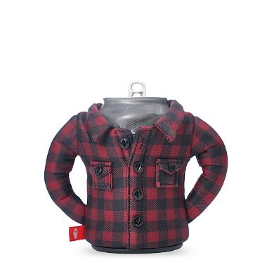 Puffin The Feller Peanuts Charlie Brown Brick Red Check Can Cooler