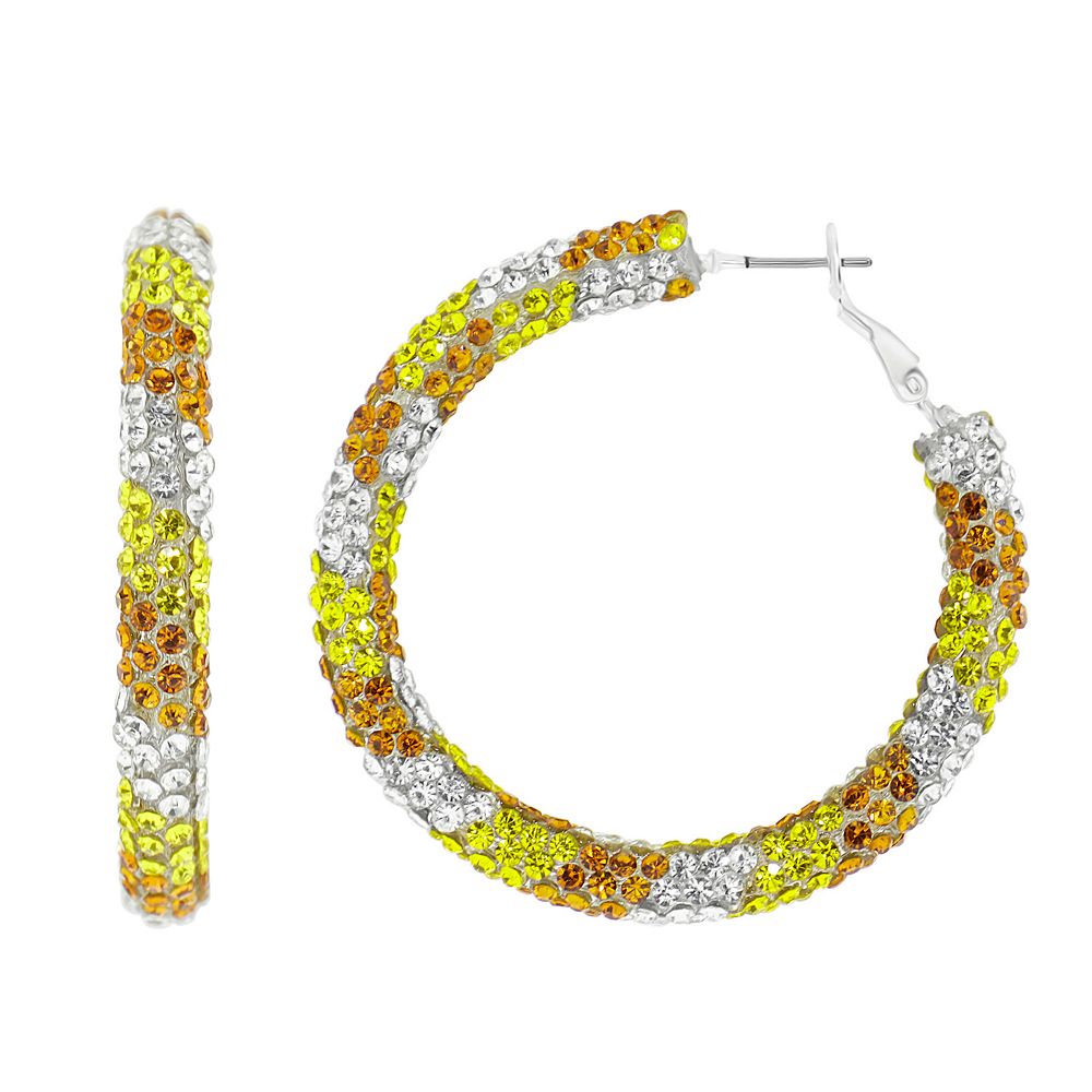 Celebrate Together™ Halloween Silver Tone Tri-Color Candy Corn Hoop ...