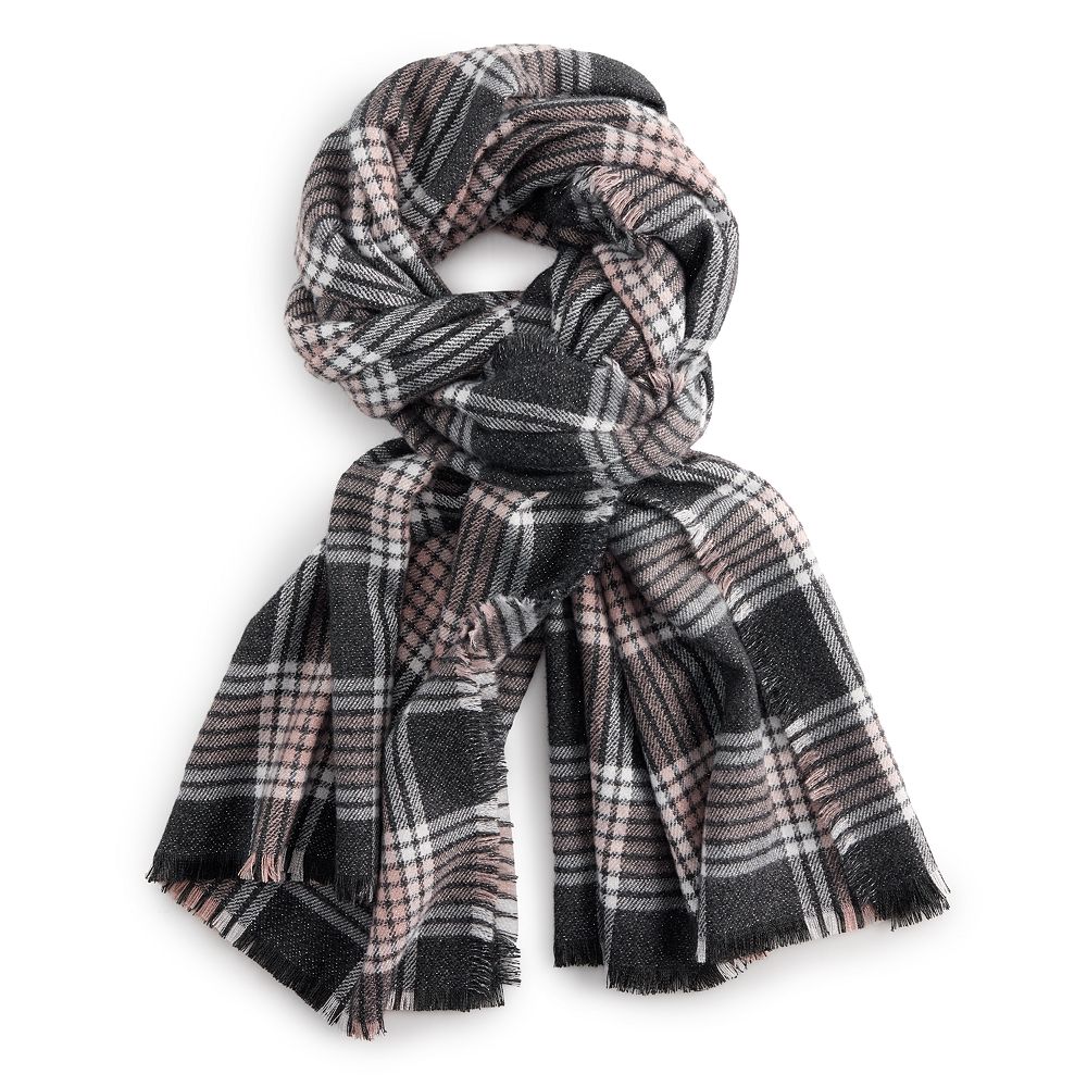 Women's Nine West Woven Plaid Shine Softy Wrap
