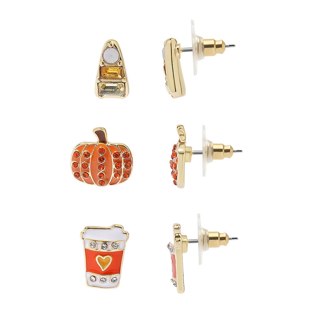 Celebrate Together™ Candy Corn, Pumpkin, & Latte Earring Set