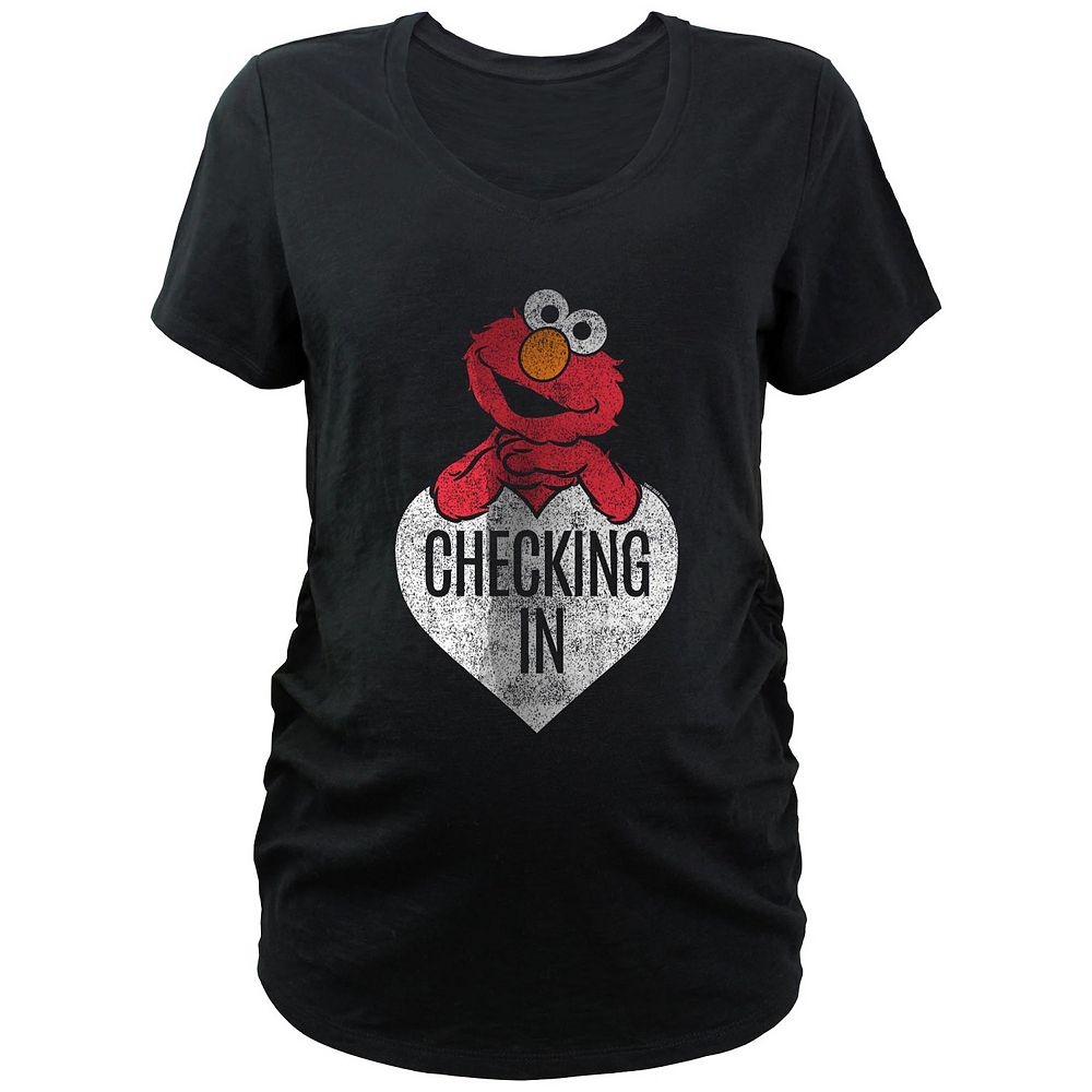 Maternity Sesame Street Elmo Checking In Graphic Tee