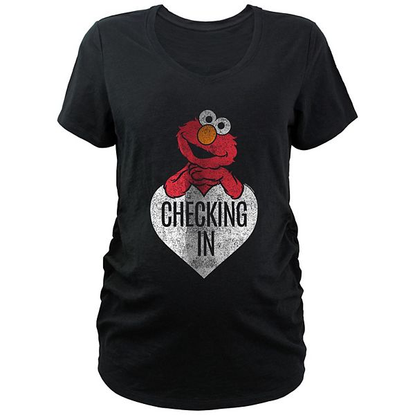 Maternity Sesame Street Elmo Checking In Graphic Tee