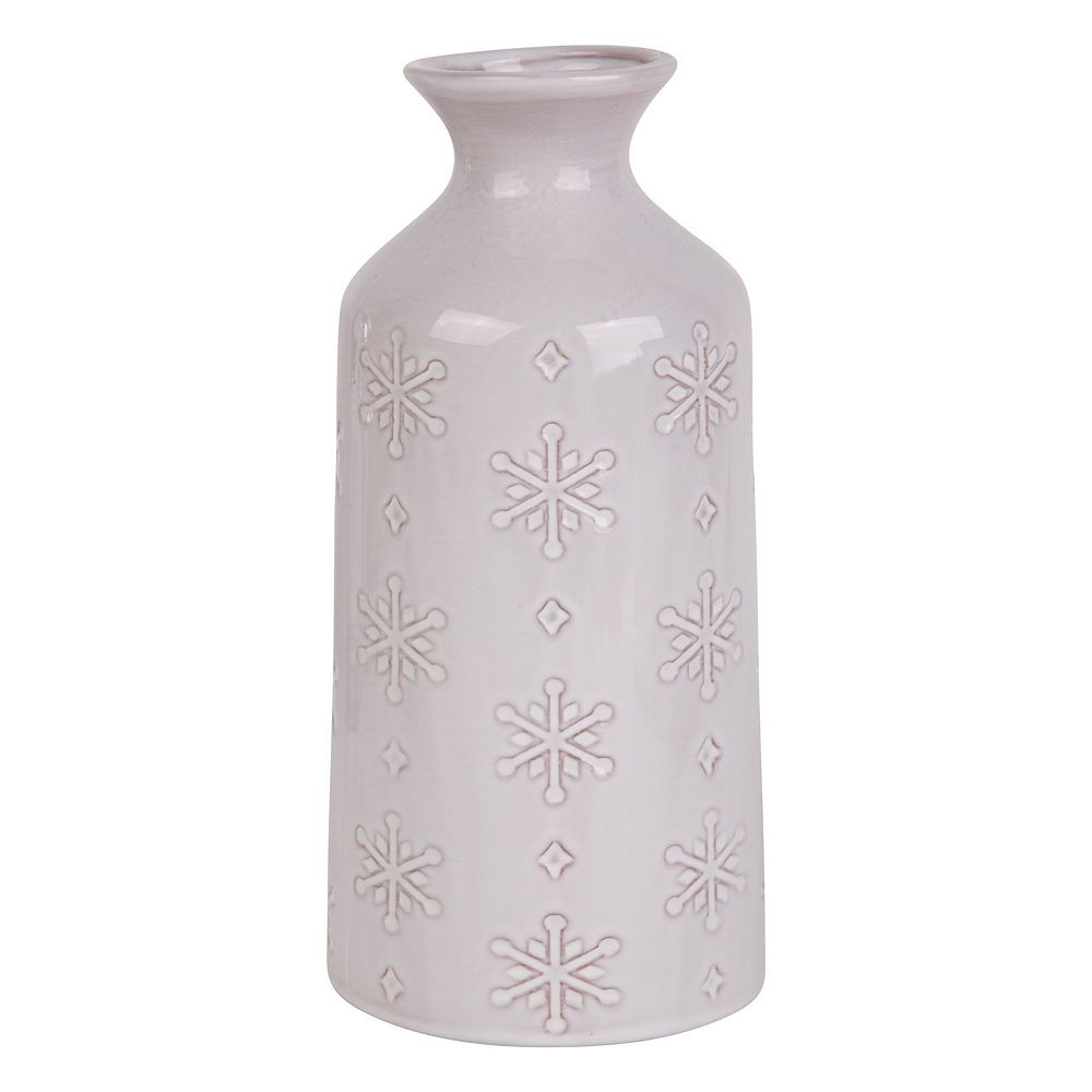 Snowflake Ceramic Vase Table Decor
