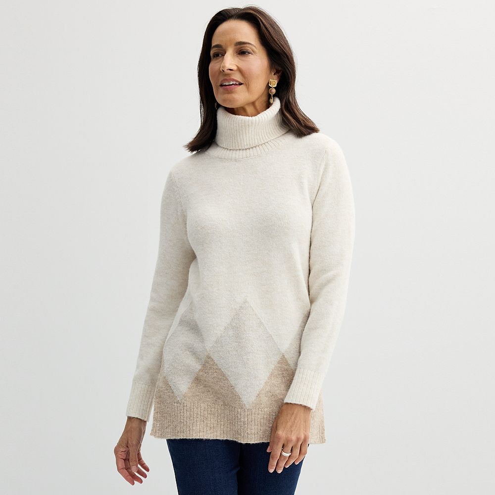 Women's Croft & Barrow® Turtleneck Tunic Sweater