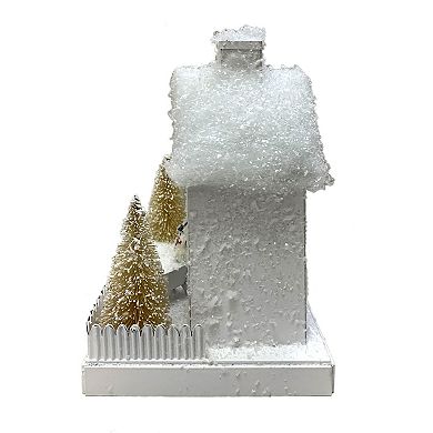 St. Nicholas Square® LED White Paper House Scene Table Decor