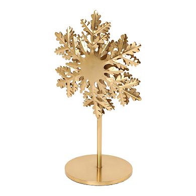 St. Nicholas Square® Large Gold Metal Snowflake Table Decor