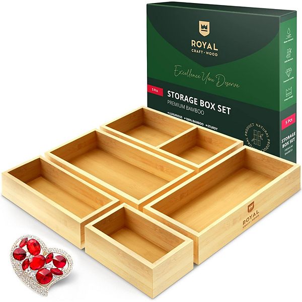 Storage Box Set Of 5, Natural