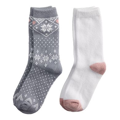 Women's Sonoma Goods For Life® 2-Pack Snowflake Crew Socks