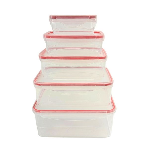 Lexi Home 10-Piece Plastic Snap Lock Food Storage Container Set