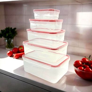 Lexi Home 10-Piece Plastic Snap Lock Food Storage Container Set