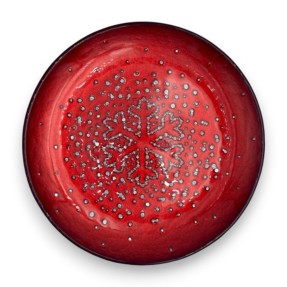 Discover Europe - Made In Turkey Anya Glass Twinkle Snowflake Side Plate