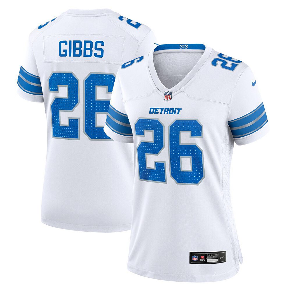 Women's Nike Jahmyr Gibbs White Detroit Lions Game Jersey