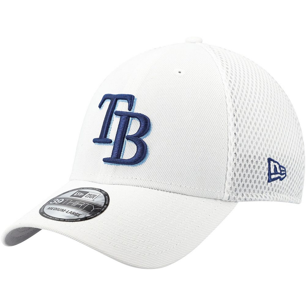 Men's New Era White Tampa Bay Rays REPREVEÂ Neo 39THIRTY Flex Hat