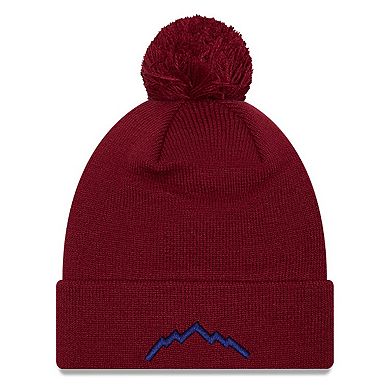 Men's New Era Red Real Salt Lake Jersey Hook Cuff Knit Hat with Pom