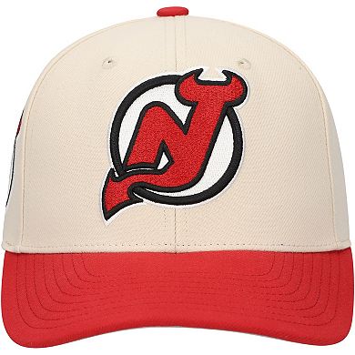 Men's Mitchell & Ness Cream/Red New Jersey Devils Game On 2-Tone Pro ...