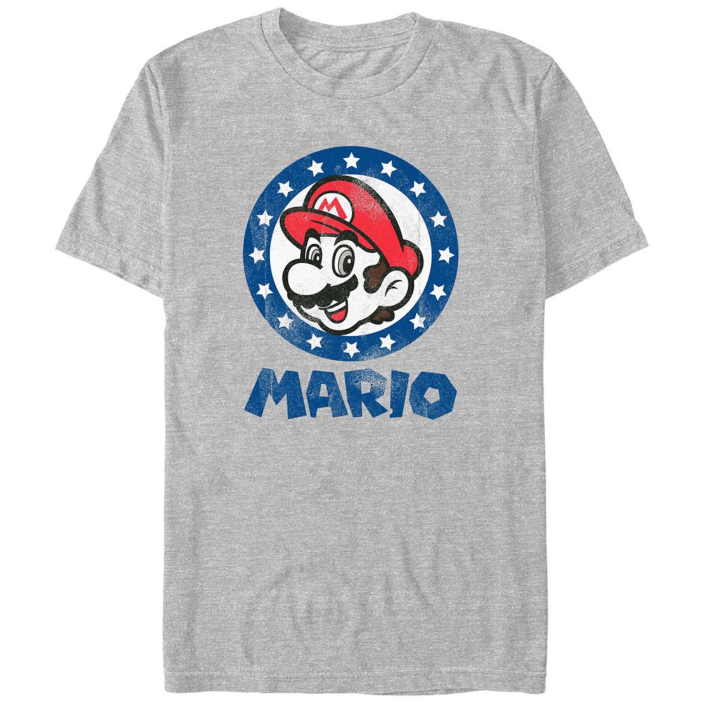 Big & Tall Super Mario Bros Mario Stamp Graphic Tee