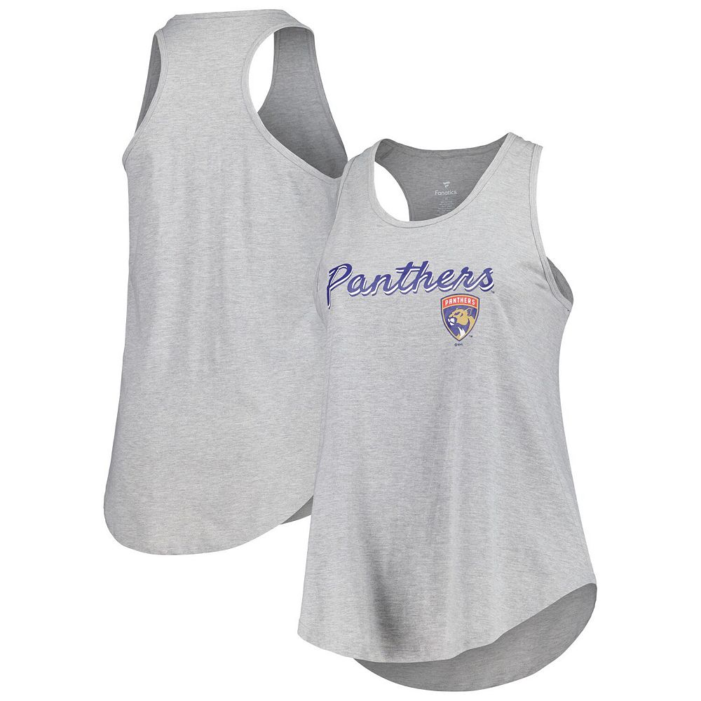 Women's Fanatics Branded Heather Gray Florida Panthers Plus Size ...