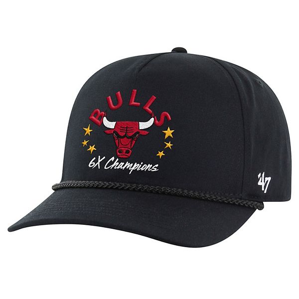 Men's '47 Black Chicago Bulls Champs Global Star Hitch Adjustable Hat