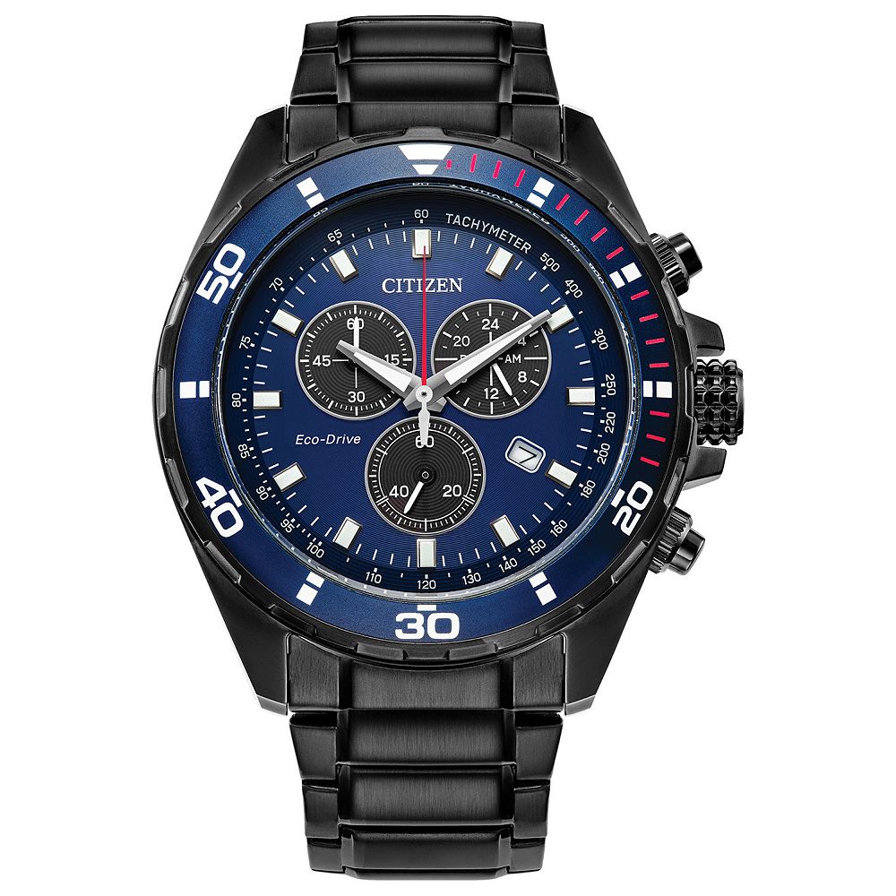 Citizen Men's Eco-Drive Weekender Stainless Steel Chronograph Blue Dial ...