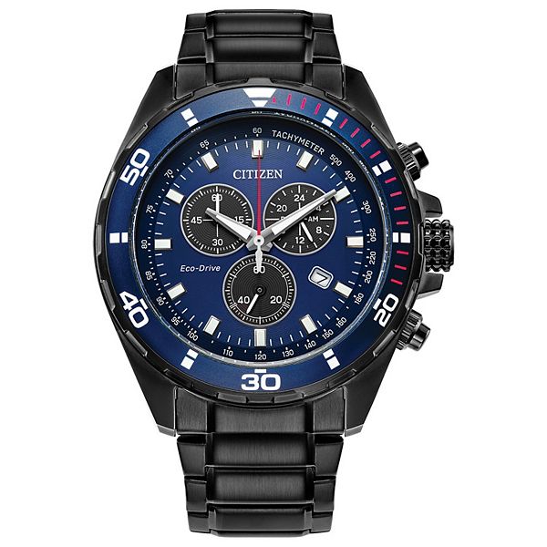 Citizen Men's Eco-Drive Weekender Stainless Steel Chronograph Blue Dial ...