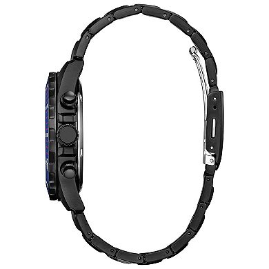 Citizen Men's Eco-Drive Weekender Stainless Steel Chronograph Blue Dial ...