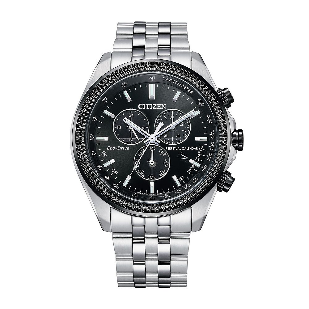 Citizen Men's Eco-Drive Weekender Stainless Steel Black Chronograph ...