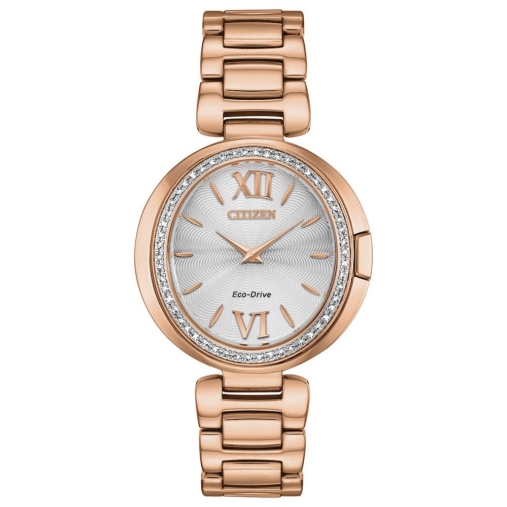 Citizen Women's Eco-Drive Capella Rose Gold Tone Stainless Steel ...
