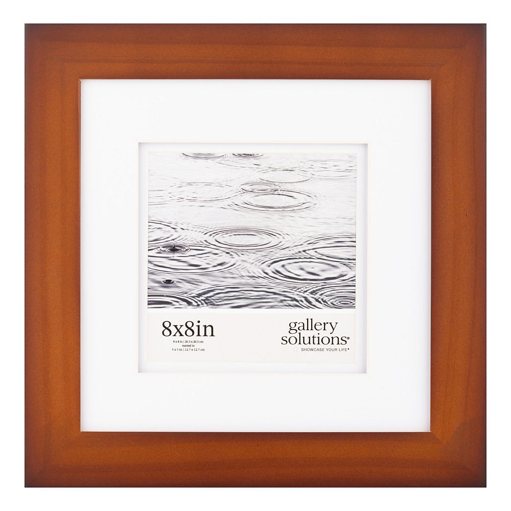 Gallery Solutions 5"x5" Flat Walnut Square Frame
