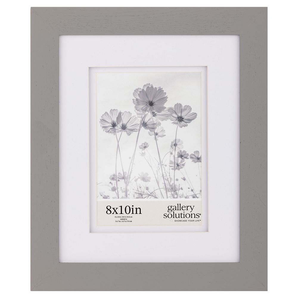 Gallery Solutions 5" x 7" Double White Mat Tabletop or Wall Frame