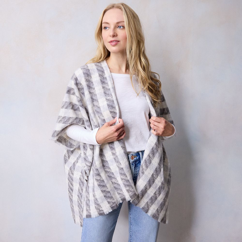 Women's LC Lauren Conrad Houndstooth Topper Shawl