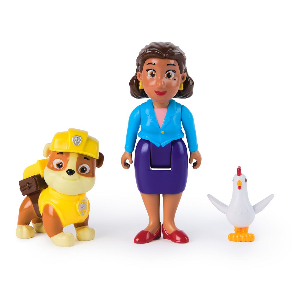 Paw Patrol Rubble Mayor Goodway & Chickaletta Figures Set