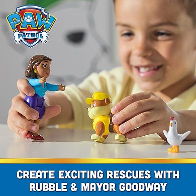 Paw Patrol Rubble Mayor Goodway & Chickaletta Figures Set