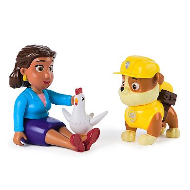 Paw Patrol Rubble Mayor Goodway & Chickaletta Figures Set