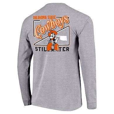 Youth Gray Oklahoma State Cowboys Retro Script Long Sleeve T-Shirt