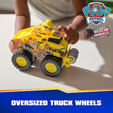 Paw Patrol Rescue Wheels Rubble’s Bulldozer Toy Truck with Vehicle ...