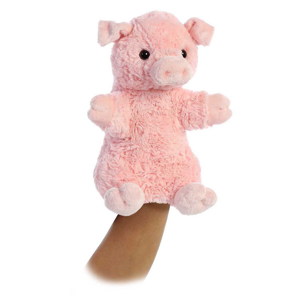 Aurora Medium Pink Hand Puppet 11" Pinky The Pig Interactive Stuffed Animal