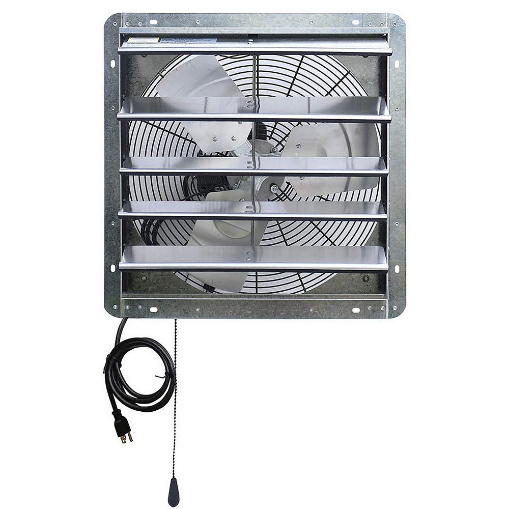 Iliving 18 Inch Shutter Exhaust Grow Fan With 3 Speed Thermostat 6 Foot ...
