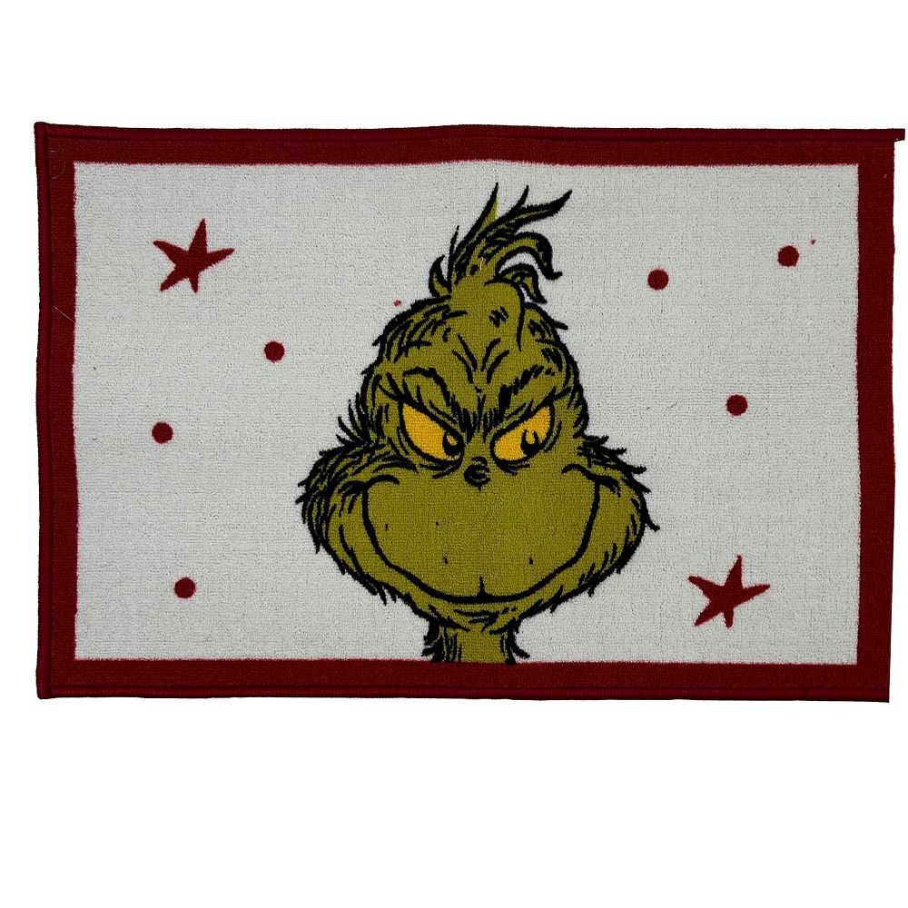 Dr. Seuss Grinch Jolly Stars Bath Rug