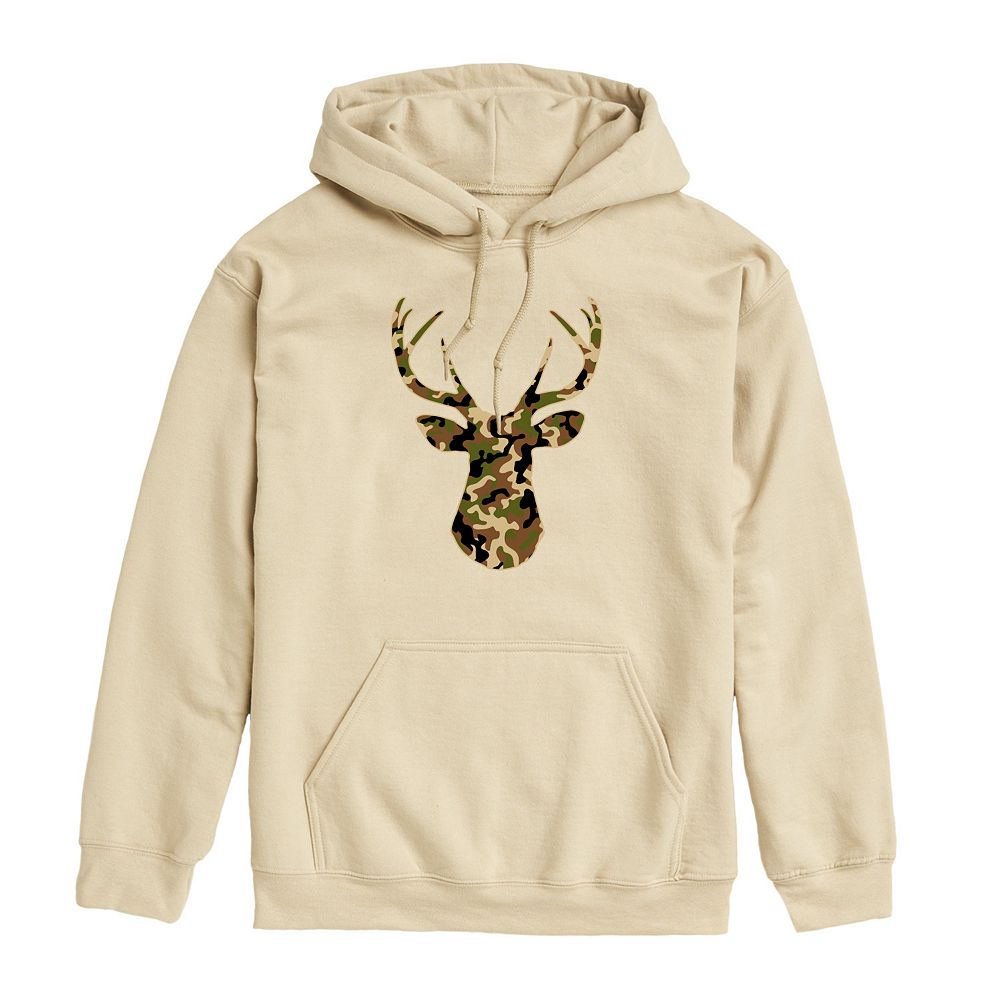 Men's Camo Deer Head Graphic Hoodie