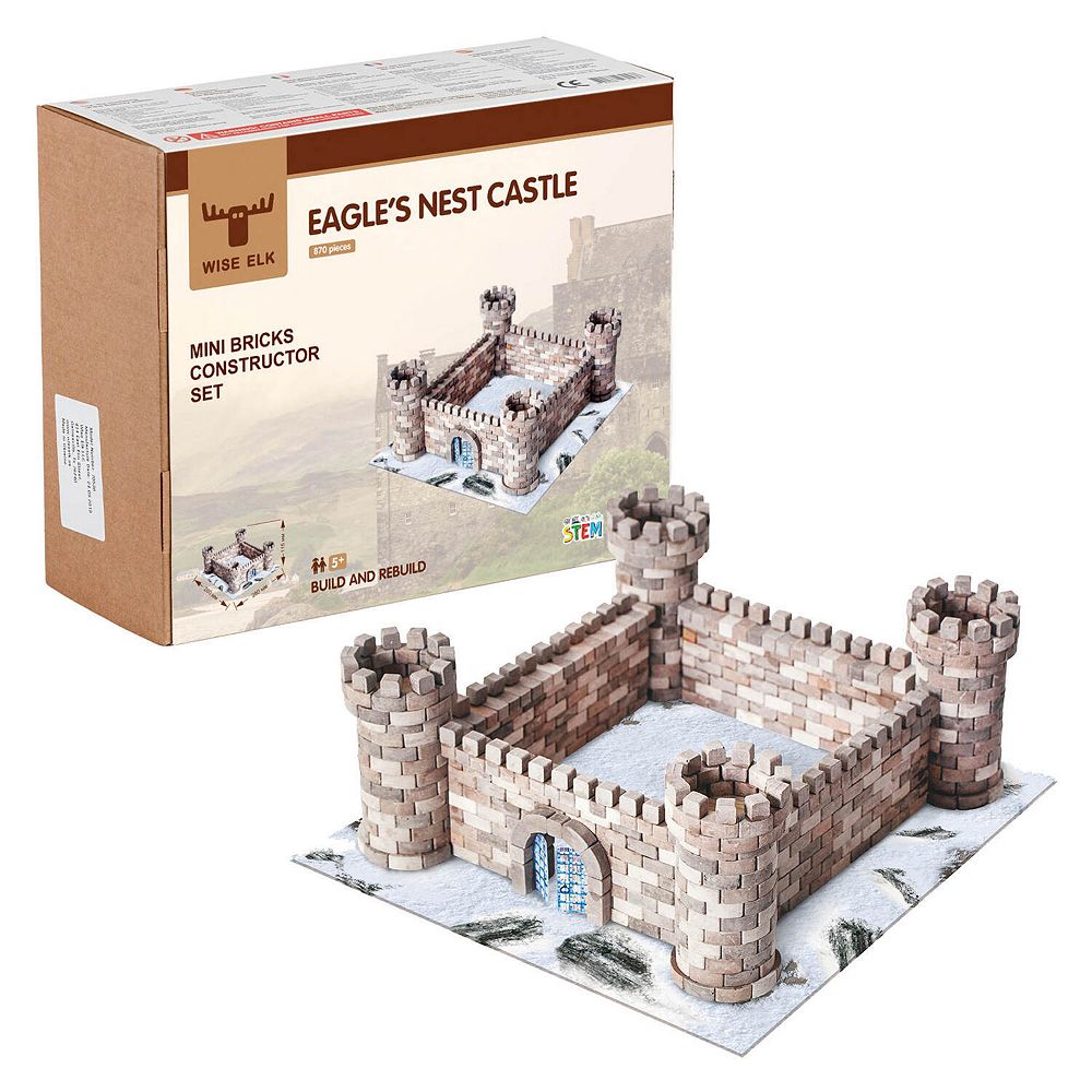 Wise Elk Eagle’s Nest Castle Mini Brick Castle Building Kit, 870 pcs